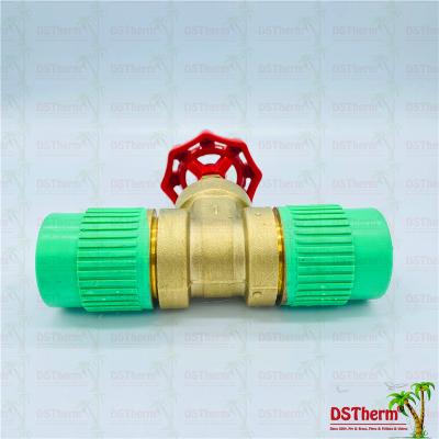 China Concealed Brass Gate Valve With Ppr Connection Heat Insulation High Pressure Stop Valve for sale