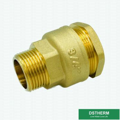 China Brass Color Ball Valve Male Threaded Fittings Customized Weight 1/2' for sale