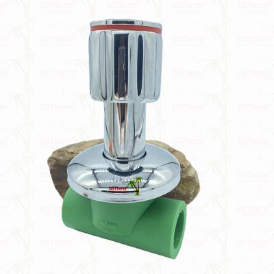 China Ppr Chrome Plated Stop Valve With Anti-slip Handle Low Maintenance 20-32mm Customizable Size for sale
