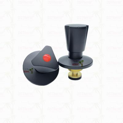 China Triangle Handle Stop Valve Top Part Brass Cartridge Black Plated Valve Concealed Valve Cartridge Global Valve Cartridge for sale