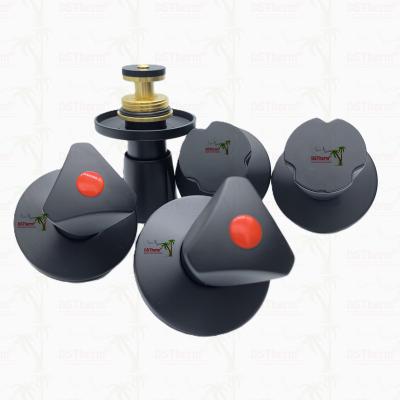 China Triangle Handle Stop Valve Top Part Brass Cartridge Black Plated Valve Concealed Valve Cartridge Global Valve Cartridge for sale