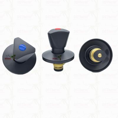 China Triangle Handle Stop Valve Top Part Brass Cartridge Black Plated Valve Concealed Valve Cartridge Global Valve Cartridge for sale