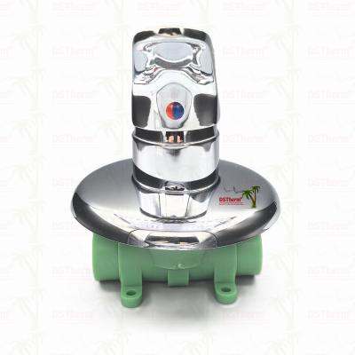 China Three-way Round Panel Ppr Mixer Shower Valve Cold Hot Water Balanced Valve for sale