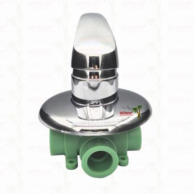 China Three-way Round Panel Ppr Mixer Shower Valve Cold Hot Water Balanced Valve for sale