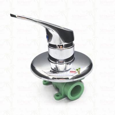 China Three-way Round Panel Ppr Mixer Shower Valve Cold Hot Water Balanced Valve for sale