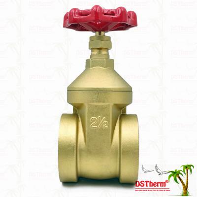 China Brass Gate Valve With Red Handle 2 1/2