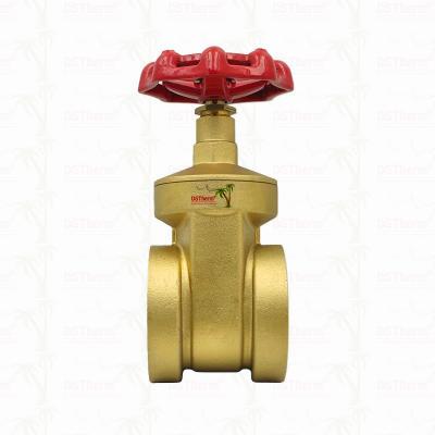 China Brass Gate Valve With Red Handle 2