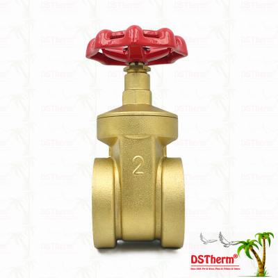 China Brass Gate Valve With Red Handle 2