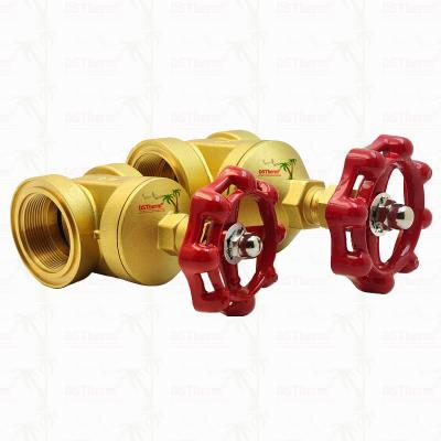 China Brass Gate Valve With Red Handle 2