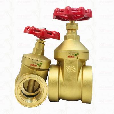 China Brass Gate Valve With Red Handle 2