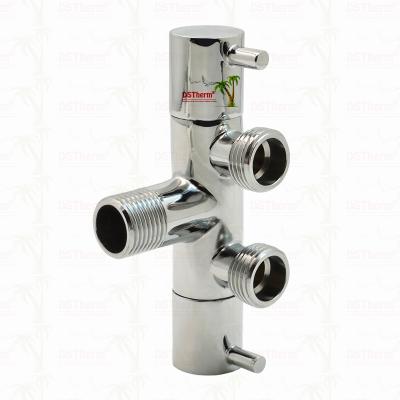 China 3-Way Diverter Valve Double Switch Angle Valve One-inlet Two-outlet Angle Valve Double Handle Angle Valve for sale