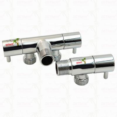 China 3-Way Diverter Valve Double Switch Angle Valve One-inlet Two-outlet Angle Valve Double Handle Angle Valve for sale