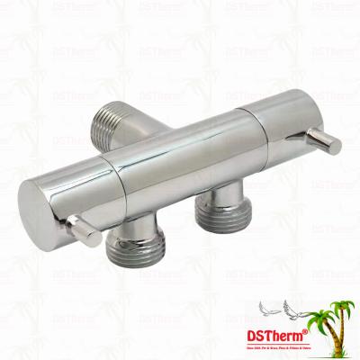 China 3-Way Diverter Valve Double Switch Angle Valve One-inlet Two-outlet Angle Valve Double Handle Angle Valve for sale