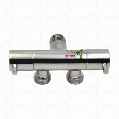 China 3-Way Diverter Valve Double Switch Angle Valve One-inlet Two-outlet Angle Valve Double Handle Angle Valve for sale