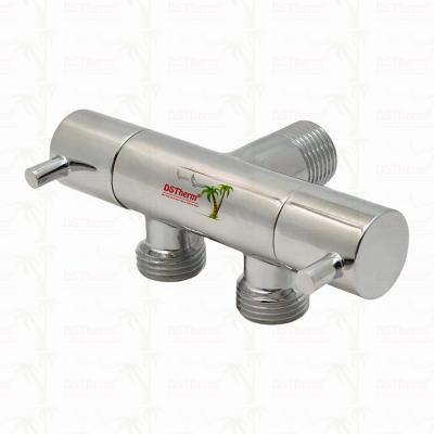 China 3-Way Diverter Valve Double Switch Angle Valve One-inlet Two-outlet Angle Valve Double Handle Angle Valve for sale