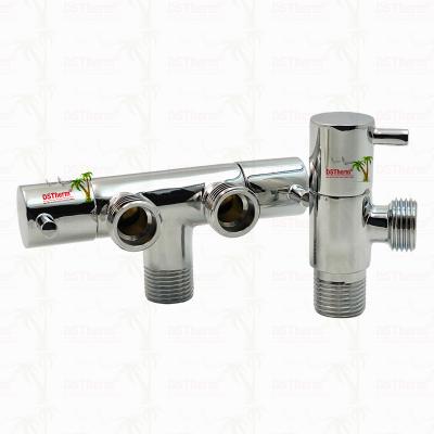 China 3-Way Diverter Valve Double Switch Angle Valve One-inlet Two-outlet Angle Valve Double Handle Angle Valve for sale