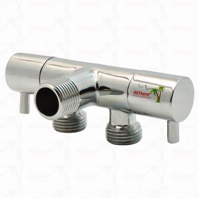 China 3-Way Diverter Valve Double Switch Angle Valve One-inlet Two-outlet Angle Valve Double Handle Angle Valve for sale