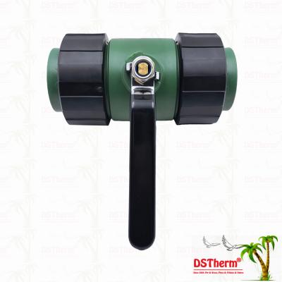 China PPR Double Union Ball Valve With Brass Ball Iron Handle 20-63MM Customized LOGO for sale