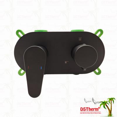 China PPR 5 Ways Black Plated Mixer Shower Valve for Temperature & Flow Control for sale