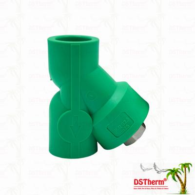 China PPR Strainer Valve PN25  Compact Y-Shape Filter Valve 20–32mm for Water Systems for sale