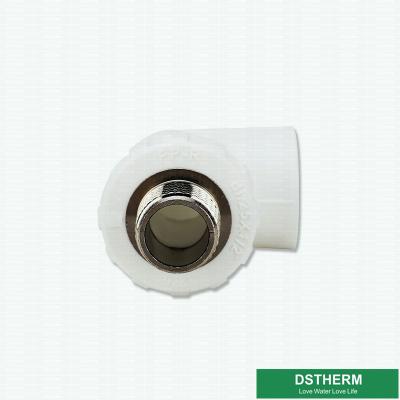 Cina Gli accessori per tubi bianchi del polipropilene 90°Male hanno infilato la conservazione del calore della tubatura dell'acqua di Ppr del gomito in vendita