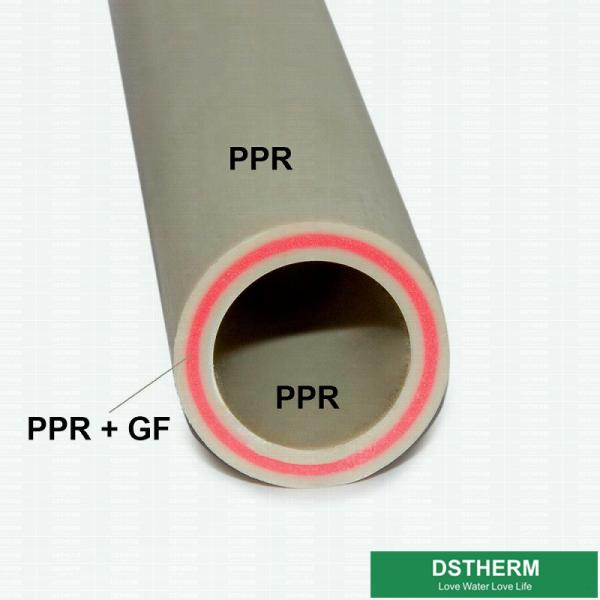Tubatura dell'acqua di plastica bianca del polipropilene, tubo di plastica di Ppr dell'isolamento della fibra di vetro