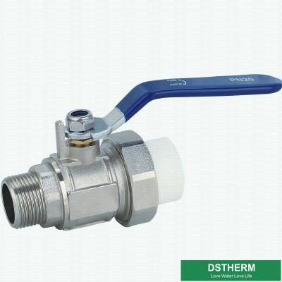 Cina Valvola dell'acqua di qualità del doppio del sindacato di Ppr forte peso più pesante d'ottone maschio della valvola a sfera in vendita