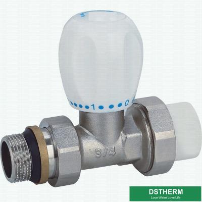 China Customized Elbow Type Union Male Female Elbow Grey Classic Heating Brass Thermostatic Radiator Valve With Ppr Part for sale