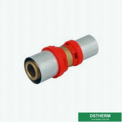 China Customized Reducer Threaded Coupling Compression Double Straight Brass Press Union Fittings For Pex Aluminum Pex Pipe for sale