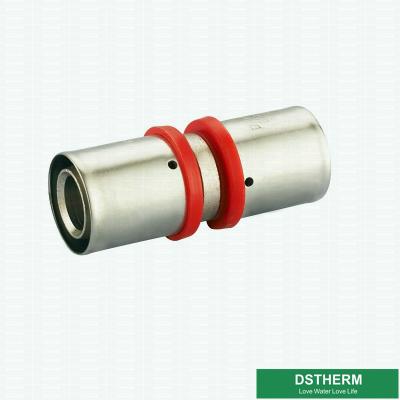 China Customized Reducer Threaded Coupling Compression Double Straight Brass Press Union Fittings For Pex Aluminum Pex Pipe for sale