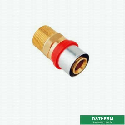 Cina Montaggi d'ottone diritti del sindacato della stampa della coppia infilata del doppio maschio di compressione per il tubo di alluminio di Pex Pex in vendita