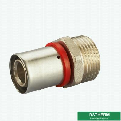 Cina Montaggi d'ottone diritti del sindacato della stampa della coppia infilata del doppio maschio di compressione per il tubo di alluminio di Pex Pex in vendita