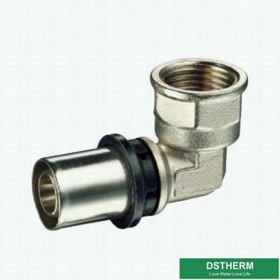Cina Montaggi d'ottone infilati femminili su misura del sindacato della stampa di compressione del gomito per il tubo di alluminio di Pex Pex in vendita
