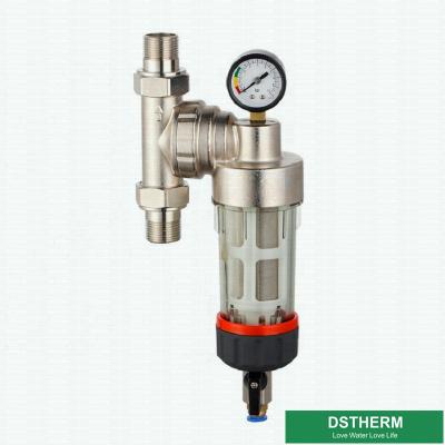 China Whole House Washable Brass Nickel Plated Remove Rust Water Purifier Pre-Filter Backwash Universal Installation Prefilter for sale