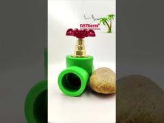 Zwarte PPR-stopklep met chroomgeplatte / messingkleurpatroon ISO 15784 gecertificeerde globale klep 20-110 mm