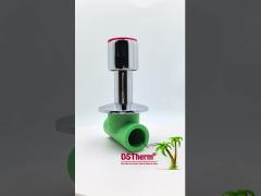 Ppr Chrome Plated Stop Valve With Anti-slip Handle Low Maintenance 20-32mm Customizable Size