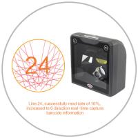China Black Omnidirectional Laser Barcode Scanner 5 Mil Optical Resolution 32 Bit CPU for sale