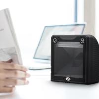China High Speed Omnidirectional 2d Barcode Scanner With Big Scan Window Black Shell for sale
