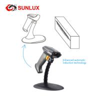 China 650nm Diode Laser Barcode Scanner , 1D Code Wired Scanner With Stand for sale