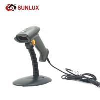 China 175x73x102mm 1D Wired Barcode Scanner With Stand USB Interface Continuous Scan for sale