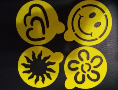 China Plastic Funny 4pcs Stencils For Coffee for sale