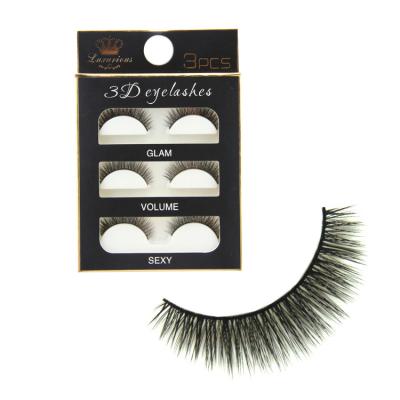 China Popular Style 3D 100% Hand Made Soft Silk  False Eyelashes Manufacture for sale