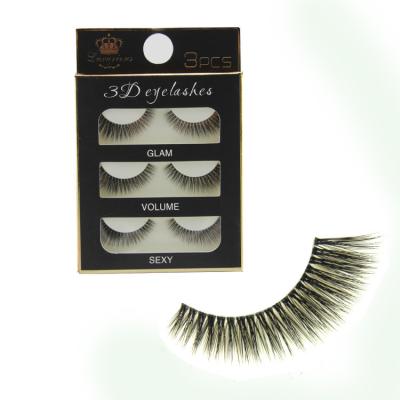 China 3D Style Acrylic 100% Hand Made Plastic Cotton Stalk Synthetic False Eyelash for sale