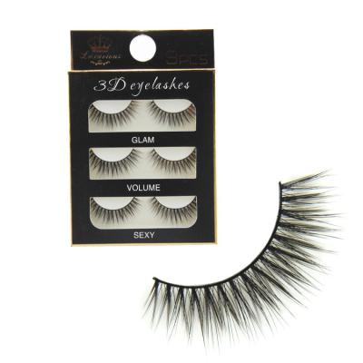 China 100% Hand Made Cotton Stalk 3D Style False Eyelashes Private Label Eyelash for sale