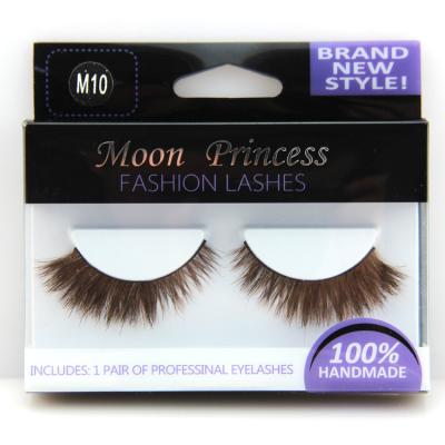 China 100% Hand Made Brown Horse Hair False Eyelash Eye-end Lengthened Eyelash for sale