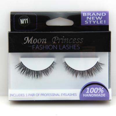 China Horse Fur Natural Cross False Eyelash Horse Hair Cotton Stalk Eyelash Hand Made for sale