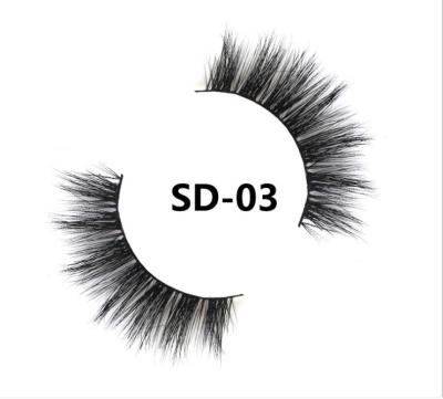 China 3D mink hair lengthen hand made false eyelashes Soft and natural cotton stalk eyelash for sale