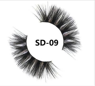 China 3D  mink eyelashes natural thick silk faux  mink strip lashes real black mink eyelash for sale