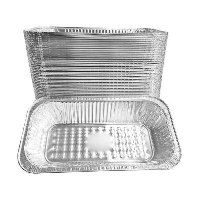 China ISO9001 Certified Rectangle Aluminum Foil Pan with Lid Reusable Thickened Foil Tray for sale
