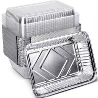 China Thickened Rectangular Aluminum Foil Pan Container 12mic 30cm for Takeout Baking Disposable for sale